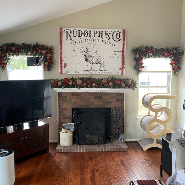 Candyland Garland for Mantle • Winter Decor • Christmas Decor for ...