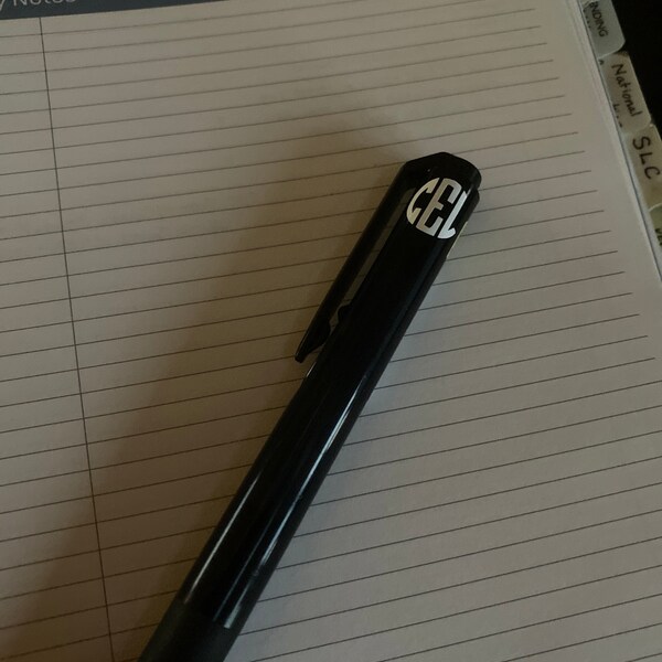 Pen Monogram Decal With Customized Name, Initials, or Branding - Etsy