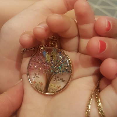 Customizable TREE OF LIFE With Hair Strands Necklace Pendant Key Chain ...