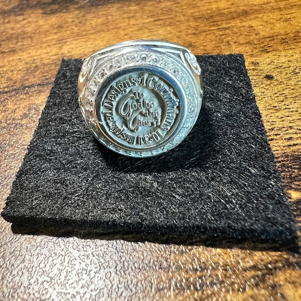 Family Crest Coat of Arms Shield Signet Ring, Sterling Silver ...