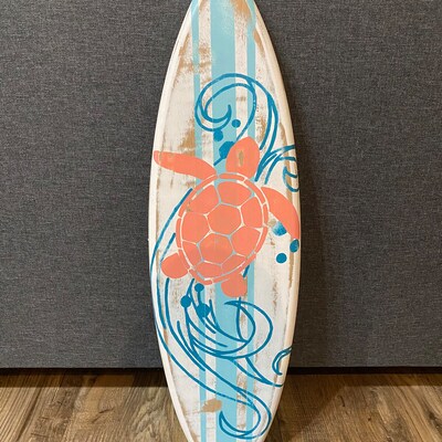 Surfboard Desk Stain and Stripes - Etsy