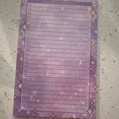 Sparkles to Do List Planner Pad Dreamy Cute Kawaii Art Aesthetic ...