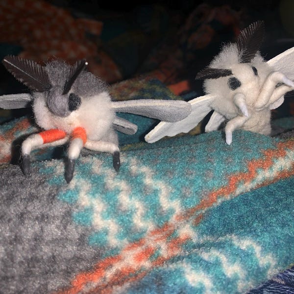 Polyphemus Moth, Needle Felted, Moth Figurine, Decoration, Handmade ...