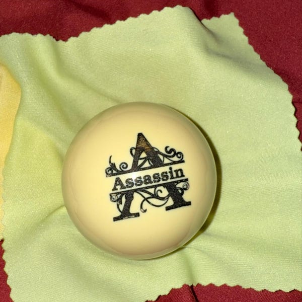 Your Name Monogram Custom Pool and Billiard Cue Ball - Great Gift for ...