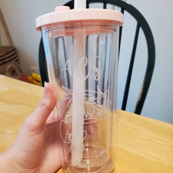 BOBA CUP Personalized Reusable (20oz) Fully Custom Vinyl Design or ...