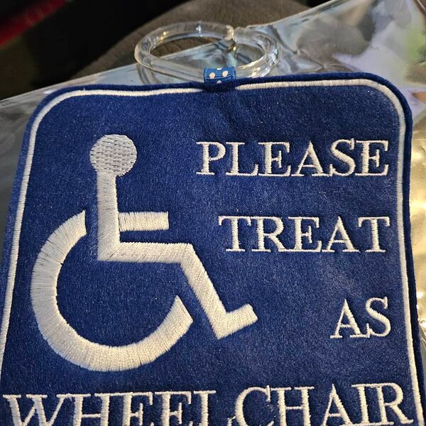 Treat as Wheelchair Sign, Disabled Buggy Tag, Wheelchair Pram Clip ...