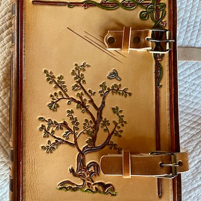 Custom Large Leather Bound Book, Personalized Gift, A3 Leather Book ...