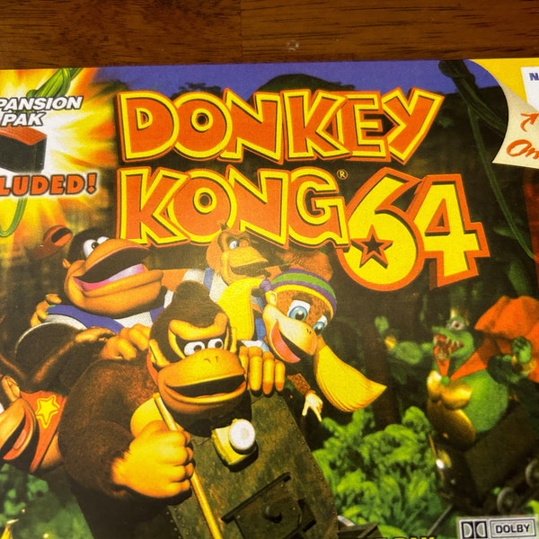 Donkey Kong 64 | NTSC | Nintendo 64 | N64 | En | Reproduction Box and ...