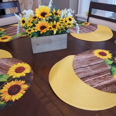 Sunflower Floral Arrangement, Sunflower Centerpiece for Dining Table ...