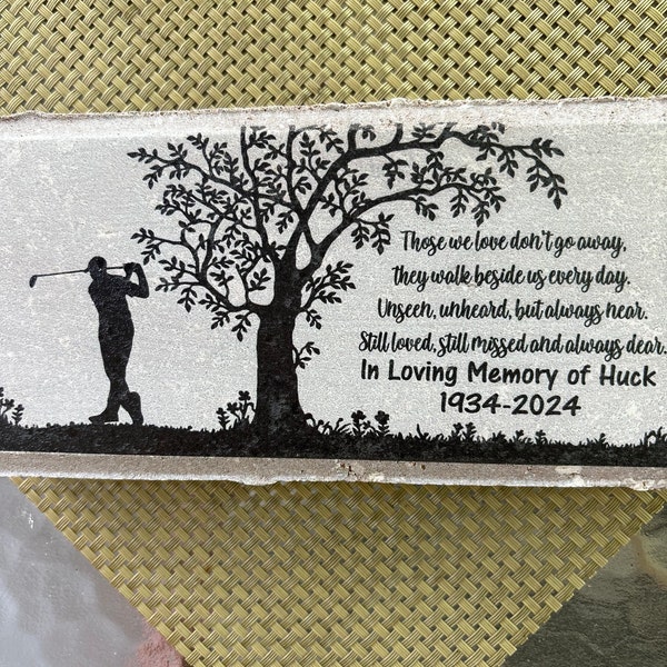 Golfer Memorial Gift - Memorial Stone - Sympathy Gift Bereavement Gift ...
