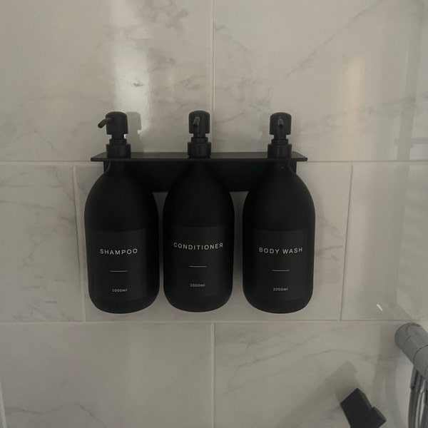 Matte Black Glass Spray Bottle - Refillable Coloured Trigger Spray ...