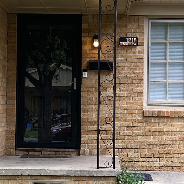 Custom Illuminated LED House Sign Modern , LED House Number, Vertical ...