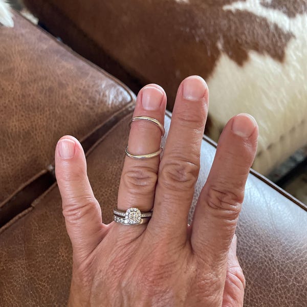 BUNDLE OF 10 Adjustable Swan Splint Ring - Sterling Silver Swan Splint ...