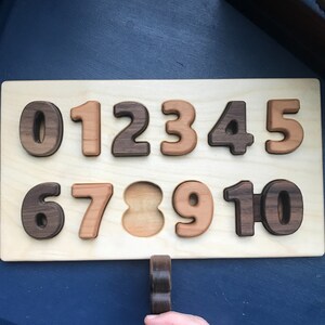 Number Puzzle 2 Wooden, 0 Through 10 - Etsy