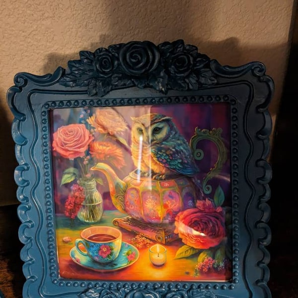 Moonlight Owl 5x7 Altar Print, Direct From Artist, Whimsical Owl Art ...