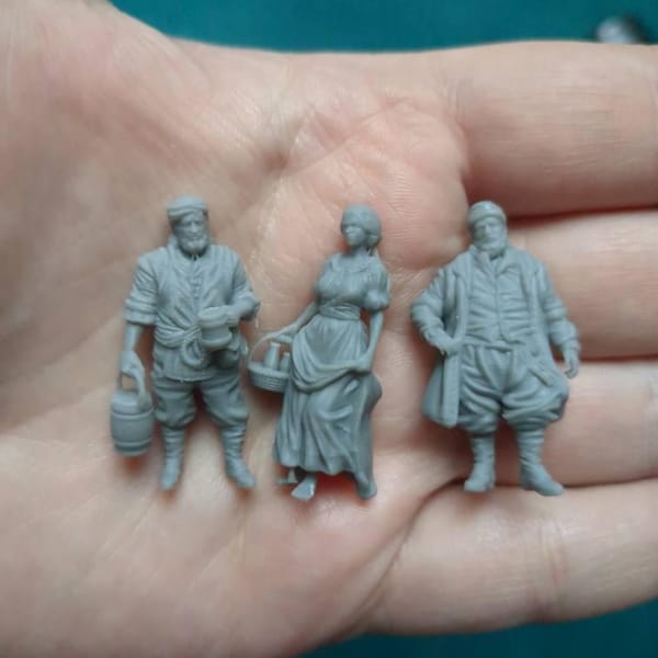 Villager Peasants - Medieval Townsfolk / Villagers - 3D Printed ...