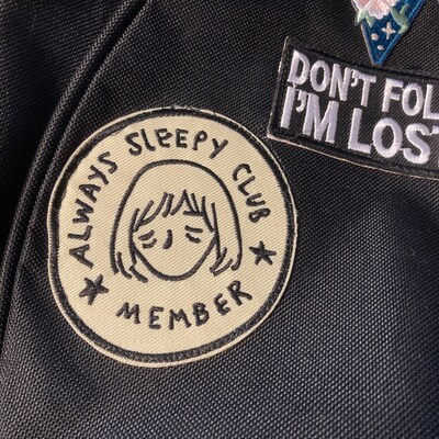 Always Sleepy Club Member Iron-on Patch Embroidered Patch Mom Patch ...