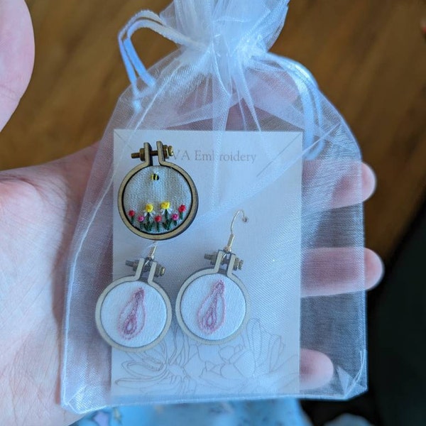 Mini Embroidery Keychain - Etsy