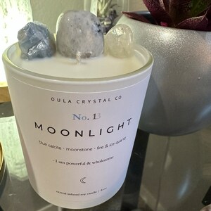 Moonlight Candle Crystal Candle Hand Poured Soy Candle Scented Candle ...