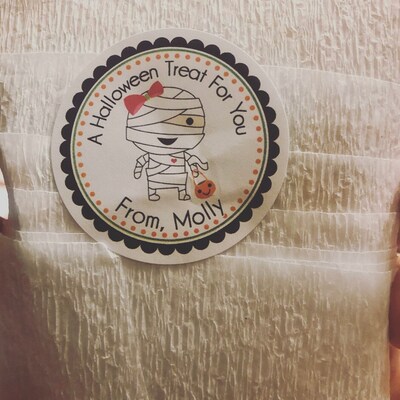 Personalized Halloween Stickers, Halloween Mummy Stickers, Halloween ...