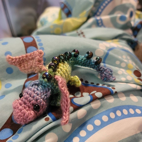 Beaded Fidget Dragon Crochet Pattern: Beginner Friendly, No Sew ...