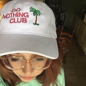 Do Nothing Club Hat White | Etsy