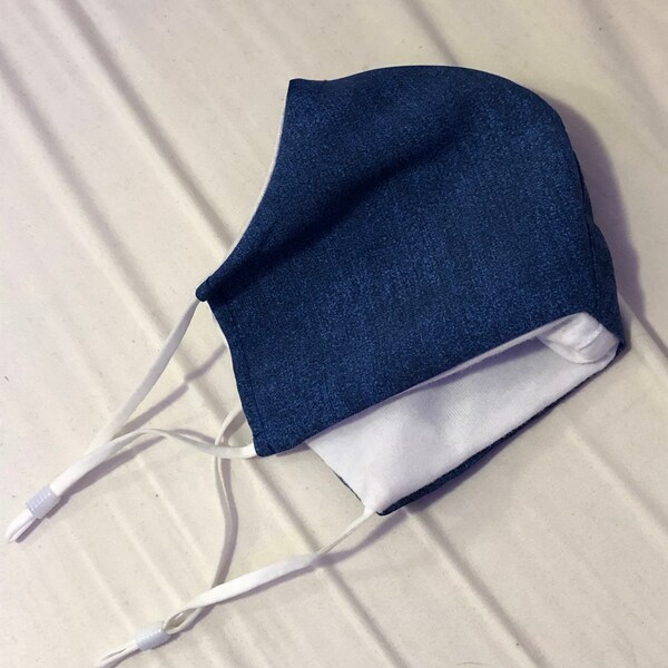 Water Resistant Jean Print Face Mask - is Not Jean Fabric - With Pocket ...