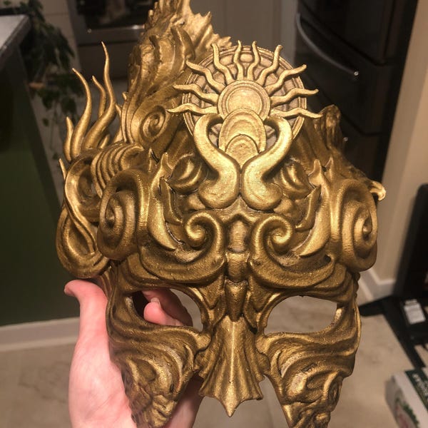 STL Golden Dread Trove Mask 3D Print File Bookish Fan Art Cosplay Witch ...