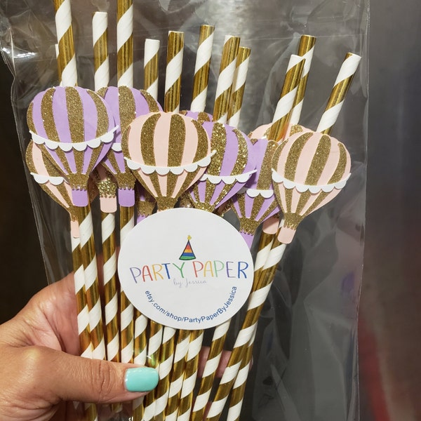 Hot Air Balloon Paper Straws - Etsy