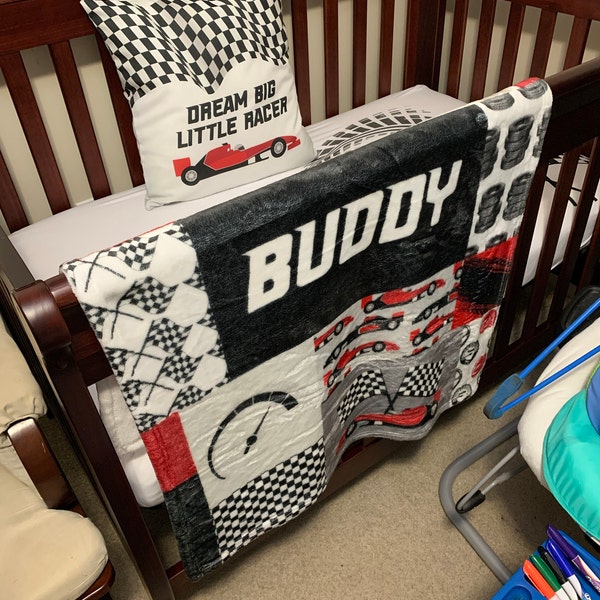 Race Car Crib Bedding Set, Baby Boy Crib Bedding Set, Race Car Nursery ...