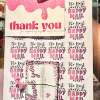 Girl Get Ready to Do Packaging Stickers Business Branding Small Shop ...