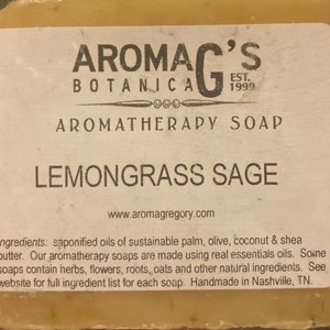 Lemongrass Sage Soap Handmade Soap With Lemongrass and Clary Sage Essential Oils Natural ...