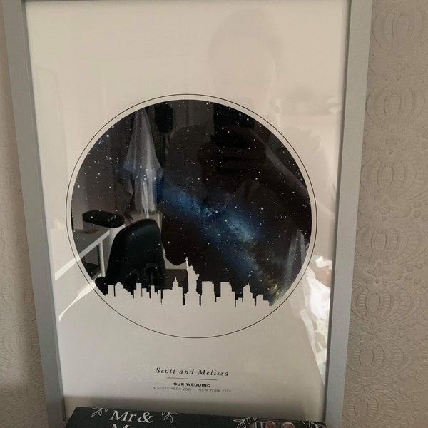 Personalized City Skyline Star Map Gift | Night Sky Print | Custom Star ...