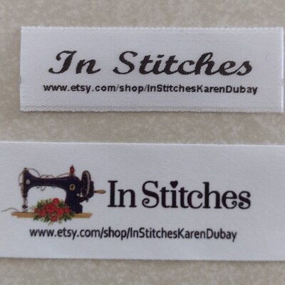 Custom Sewing Labels, Full Color, Clothing Labels, Logo Labels, Folded ...