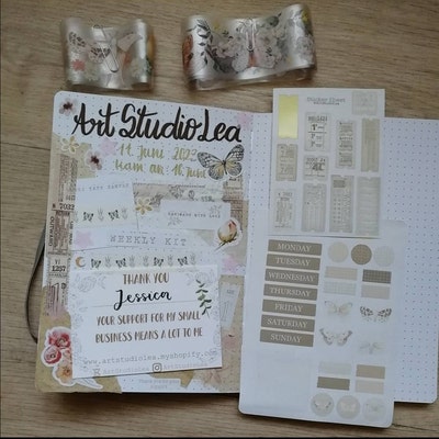 Gentle Leaves and Flowers Sticker Sheet - Etsy