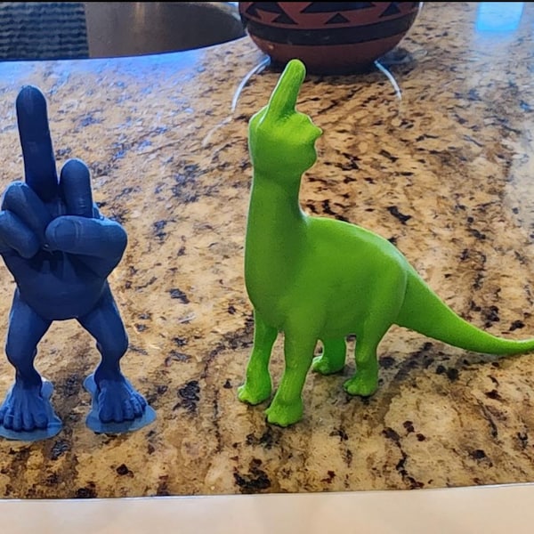 F-u-asaurus Funny Middle Finger Dinosaur Flip off Novelty Silly Gag ...