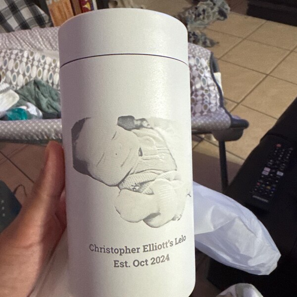 Actual Footprint Engraving Tumbler Baby Footprints Real Handprint Mug ...