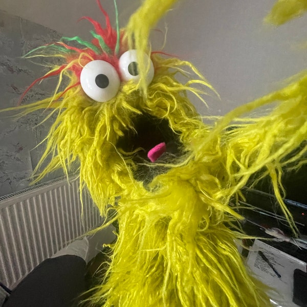Green Shaggy Chin Pro Monster Hand Puppet - Etsy