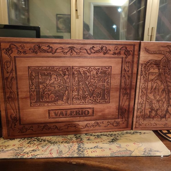 Dungeon Master Screen | Wooden RPG Screen Gift | Dnd Gift | Table Top ...