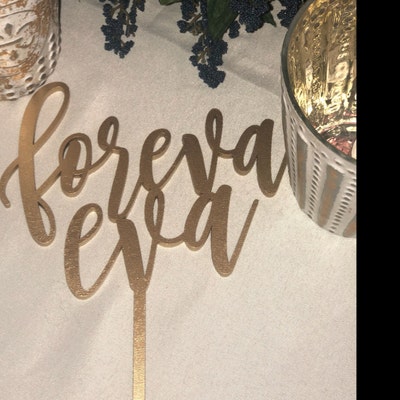 Foreva Eva Wedding Cake Topper, 6.5w Inches VERSION 2, Forever Topper ...
