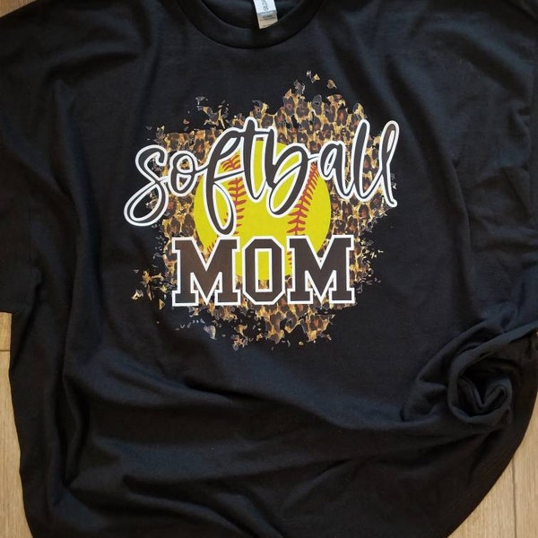 Softball Mom Cheetah Print PNG – Sublimation Design (digital Download ...