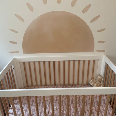 Large Sun Removable Wall Decal / Oversized Sun Decal / Watercolor Sun ...