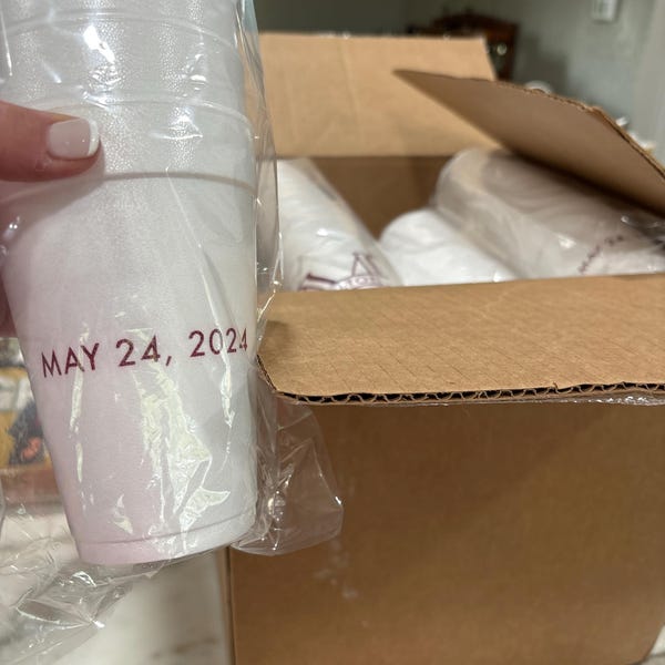 Custom Printed Styrofoam Cups, Foam Cups, Personalized Party Cups ...