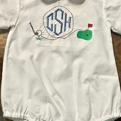 Golf Monogram Frame With Golf Green and Golf Club Machine Embroidery ...