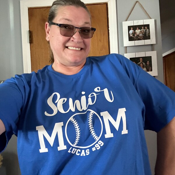 Baseball Mom Senior Night T-shirt, Baseball T-shirts, Baseball Team ...