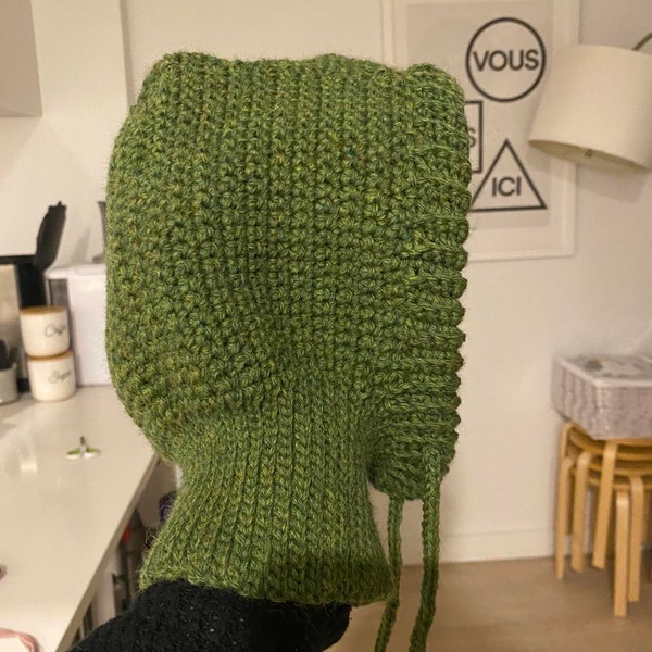 Crochet Tie Balaclava Pattern I Crochet Winter Hood PDF Pattern I ...