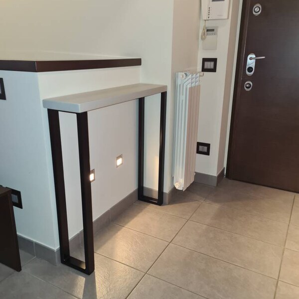 White Console Table, Hallway Table, Radiator Shelf, Rustic Hallway ...