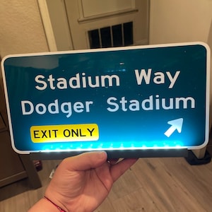 Blue Heaven on Earth Dodger stadium inspired fwy sign | Etsy