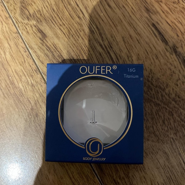 14K Gold Vertical Dangle Hidden Helix Piercing/threadless Push Pin Flat ...