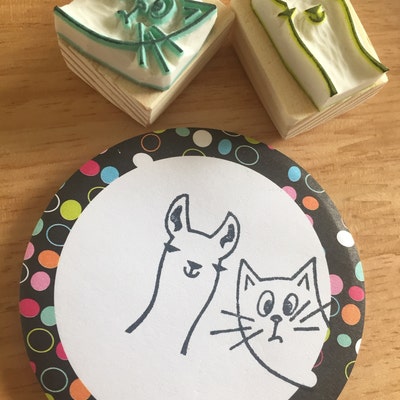 Giraffe Stamp, Peekaboo Stamp, Giraffe Gift, Custom Rubber Stamp, Hand ...